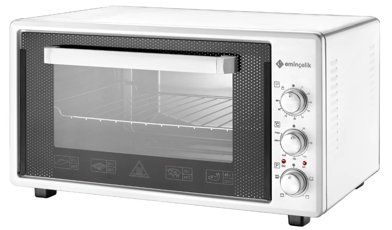 Beyaz mi̇di̇ firin 45 lt.